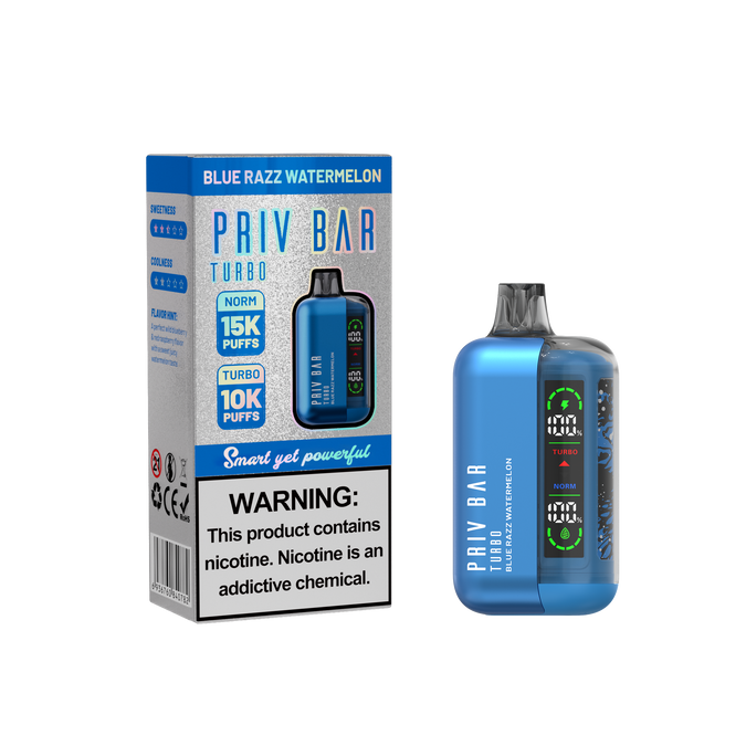 Priv Bar 15K Turbo Disposable | 15,000 Puffs, Adjustable Airflow & USB ...