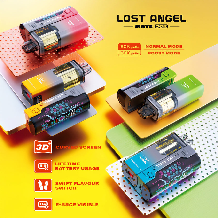 Lost Angel MATE 50K Disposable Kit – 50,000 Puffs | Smart Display ...