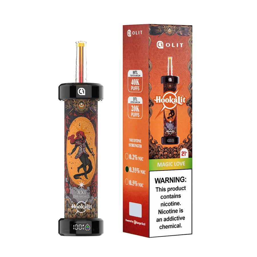 Olit Hookalit 40000 Puffs Disposable E-Hookah Device | Long-Lasting, Adjustable Airflow & Rich ...