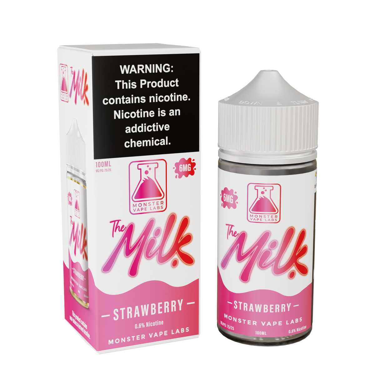 The Milk – Strawberry E-Liquid – 100ML | Creamy Strawberry Milk Vape ...